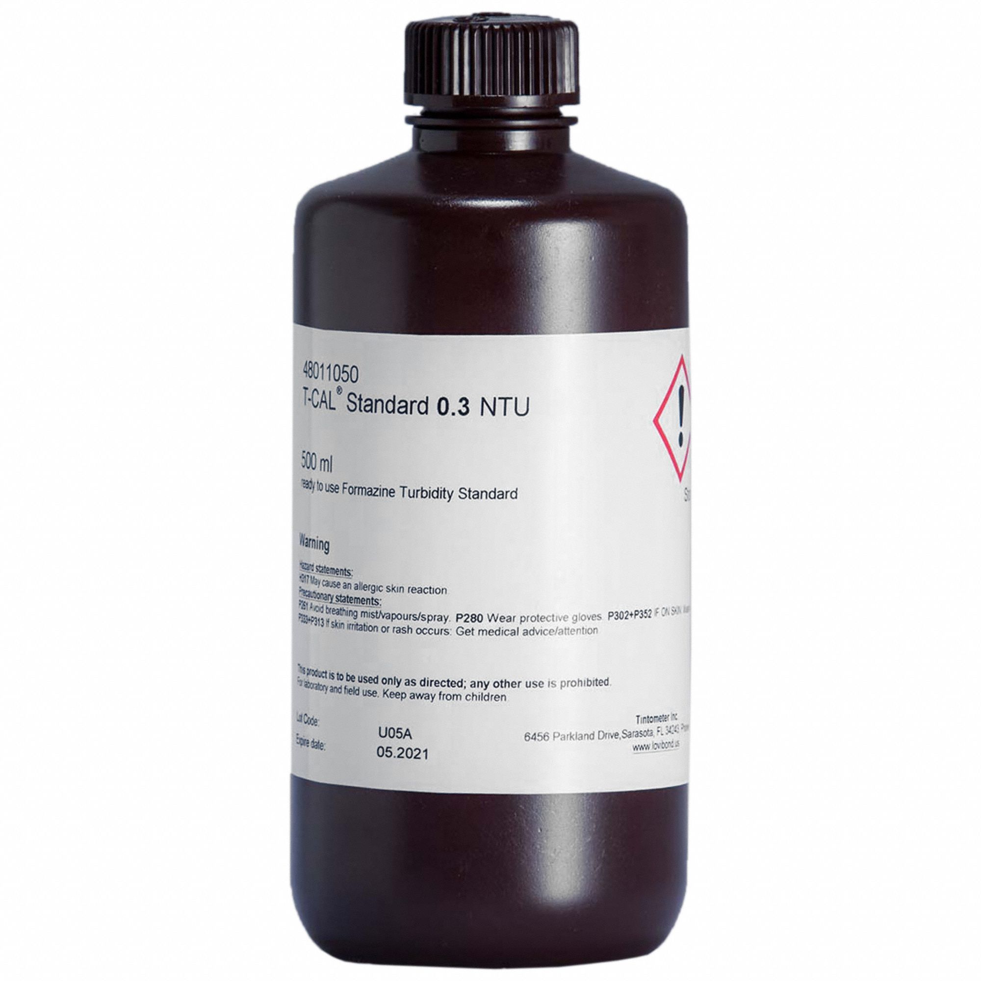 500 mL, 500, Water Testing Solution - 800WR0|T-CAL TURBIDITY STANDARD ...