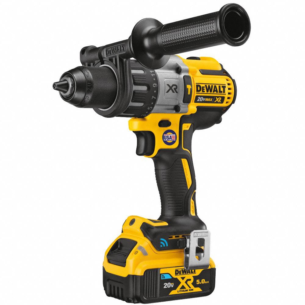 DEWALT Cordless Hammer Drill Kit: 20V DC, Premium, 1/2 in Chuck ...