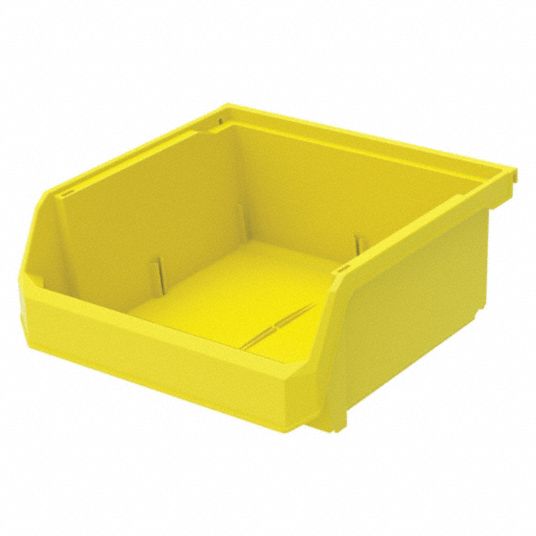 11 in x 10 7/8 in x 5 in, Yellow, Hang and Stack Bin - 54DE59 ...