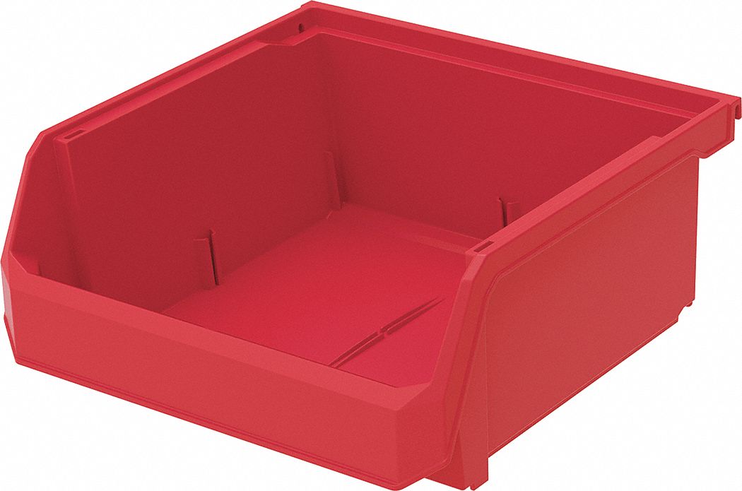 11 in x 10 7/8 in x 5 in, Red, Hang and Stack Bin - 54DE60|HSN235REDG ...