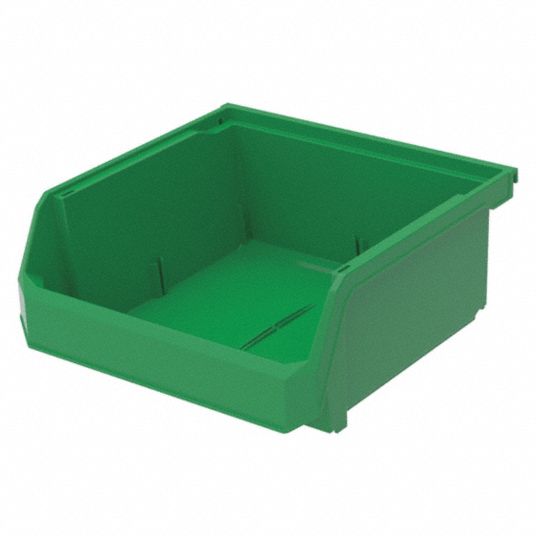 11 in x 10 7/8 in x 5 in, Green, Hang and Stack Bin - 54DE61 ...