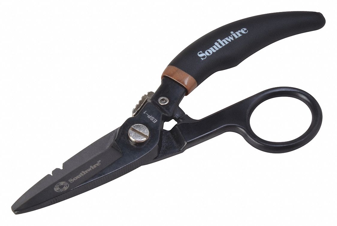 SOUTHWIRE, Plastic Handle, 6 1/4 in Overall Lg, Scissors - 54DF37 ...