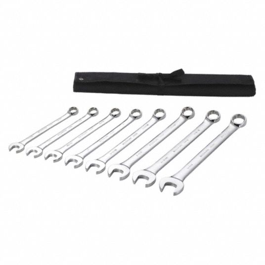 WESTWARD, Alloy Steel, Chrome, Combination Wrench Set - 54DF92|54DF92 - Grainger