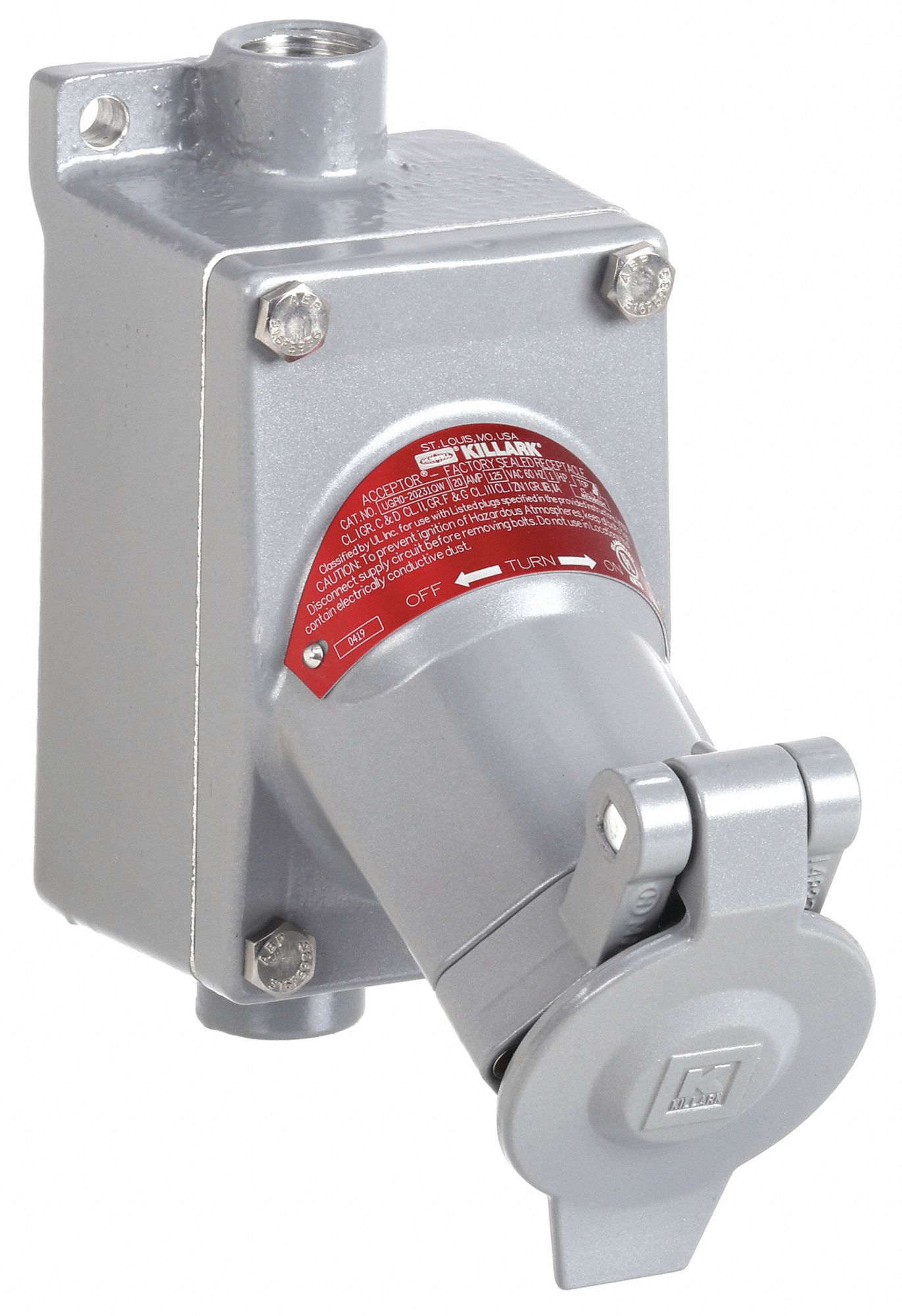 Feed Through, 5-20R, Receptacle - 54DG54|UGR4-20231QW - Grainger