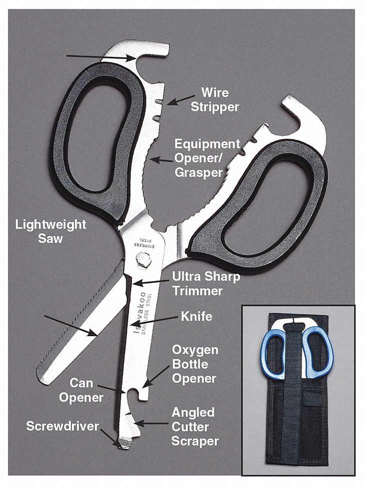 EMI, Rescue Shear, Stainless Steel, Multipurpose Shear - 54DH43|8003 ...