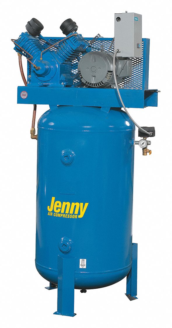 JENNY, 5 hp, 1 Stage, Electric Air Compressor - 54DJ05|J5A-80V-230/1 ...