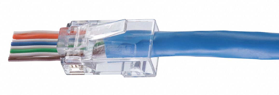 IDEAL, Modular Plug RJ45, Solid, Modular Plug - 54DV78|85-376 - Grainger
