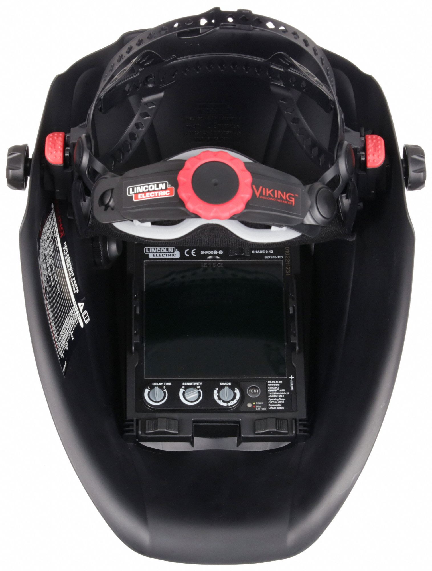LINCOLN ELECTRIC Welding Helmet: Auto-Darkening, 4 Arc Sensors, Black ...