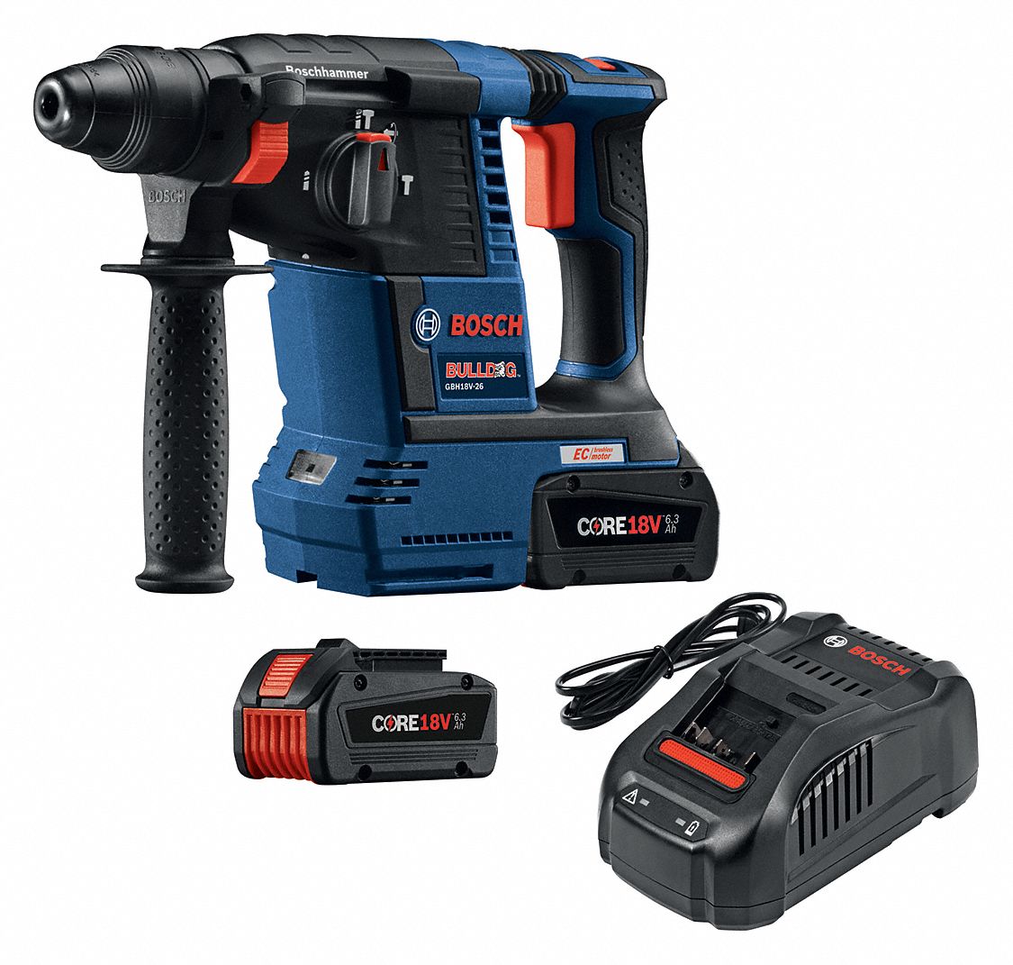 BOSCH, D-Handle, 18 V, Cordless Rotary Hammer - 54EF67|GBH18V-26K24 ...