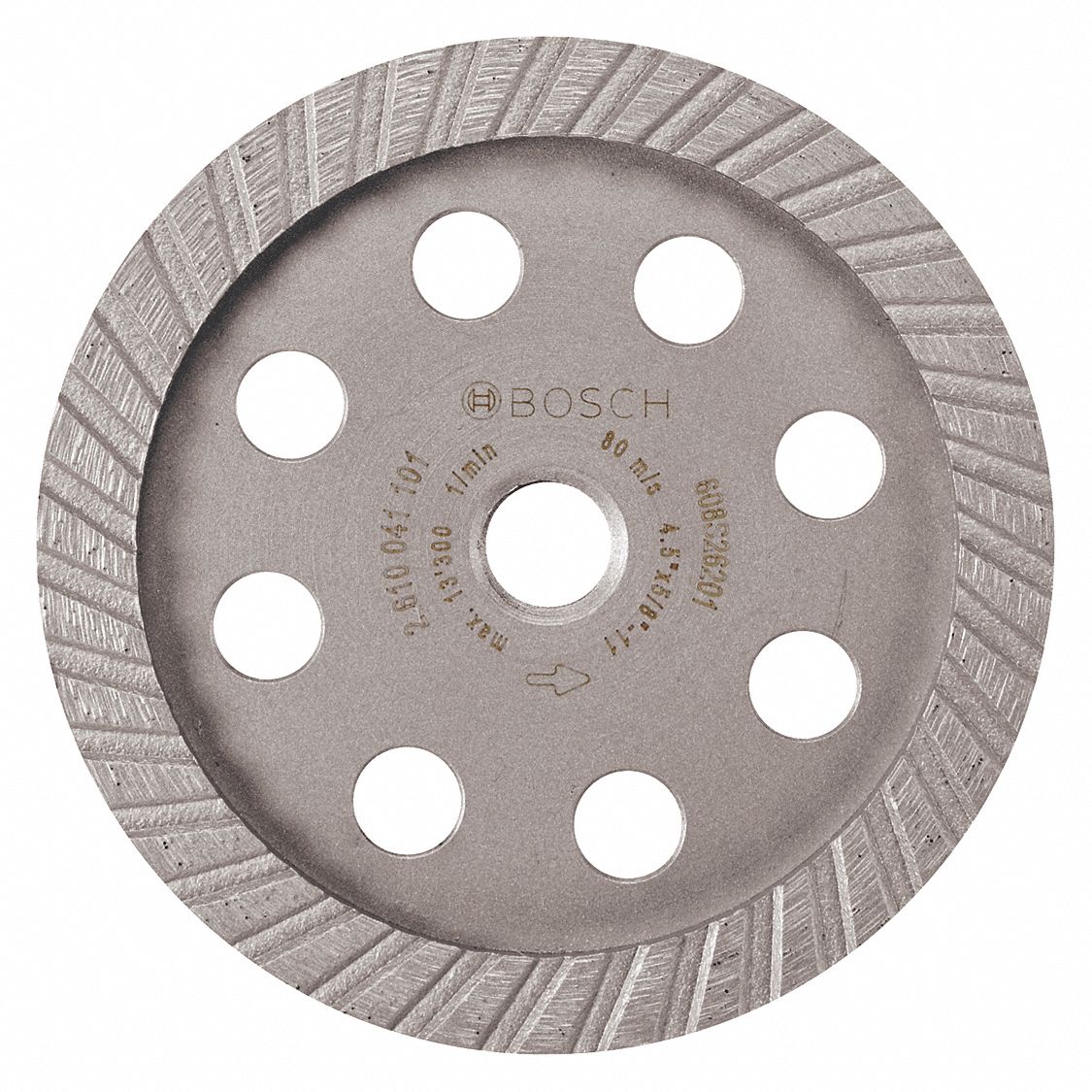 BOSCH Segment Cup Grinding Wheel: 4 1/2 in Abrasive Wheel Dia, 13,300 ...