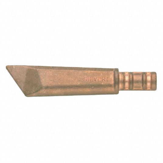 Diagonal Soldering Bit: Bronze, Copper, 18 oz Size - Grainger