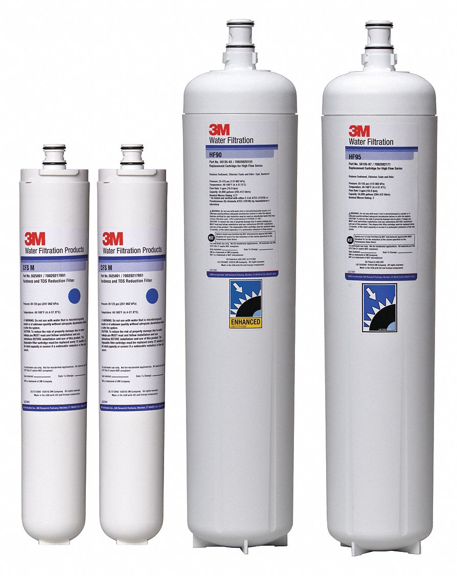3M, 54,000 gal, 18 in Overall Ht, Quick-Connect Water Filter - 54EK53 ...