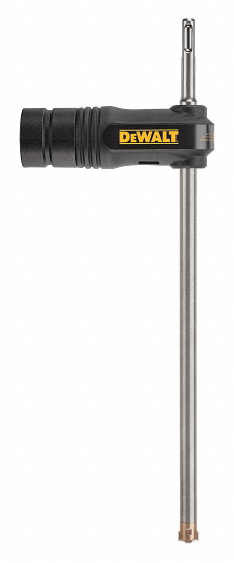 DEWALT Hollow Core Bit: 1/2 in Drill Bit Size, 9 3/4 in Max Drilling Dp ...