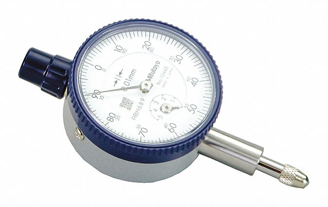 Mitutoyo Dial Indicator Flat Back 0 To 5 Mm Range Continuous