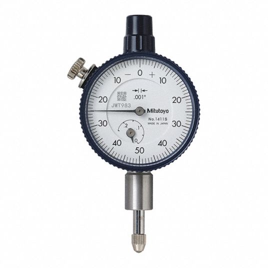 MITUTOYO, 0 in to 0.25 in, Inch, Dial Indicator - Flat Back - 54GE41|1411AB - Grainger