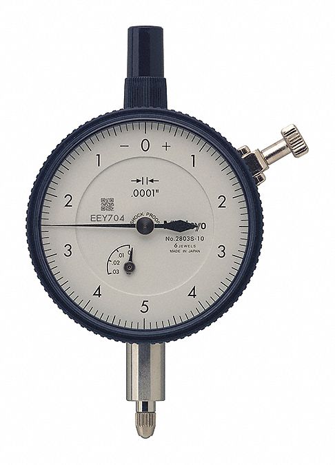 Mitutoyo Dial Indicator Flat Back Range 0 In To 0 025 In Back Type
