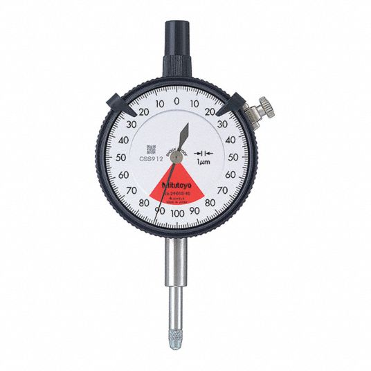 Mitutoyo 0 To 0 16 Mm Range Balanced Reading Dial Indicator Flat