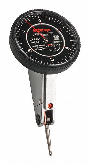 MITUTOYO, 0 in to 0.06 in, Tilted Face, Tilted-Face Dial Test Indicator ...