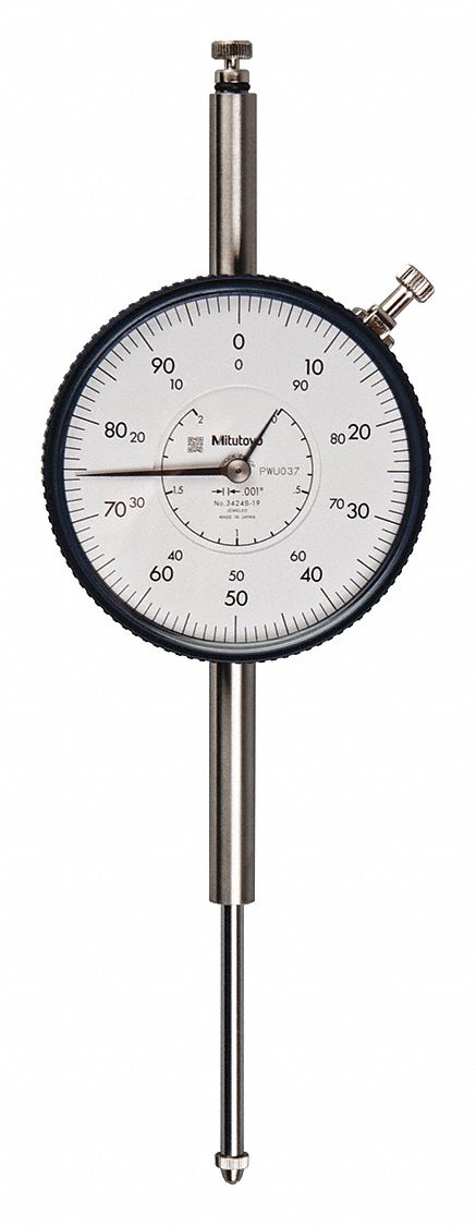 MITUTOYO, 0 in to 2 in Range, Continuous Reading, Dial Indicator - Lug Back - 54GF68|3424S-19 ...
