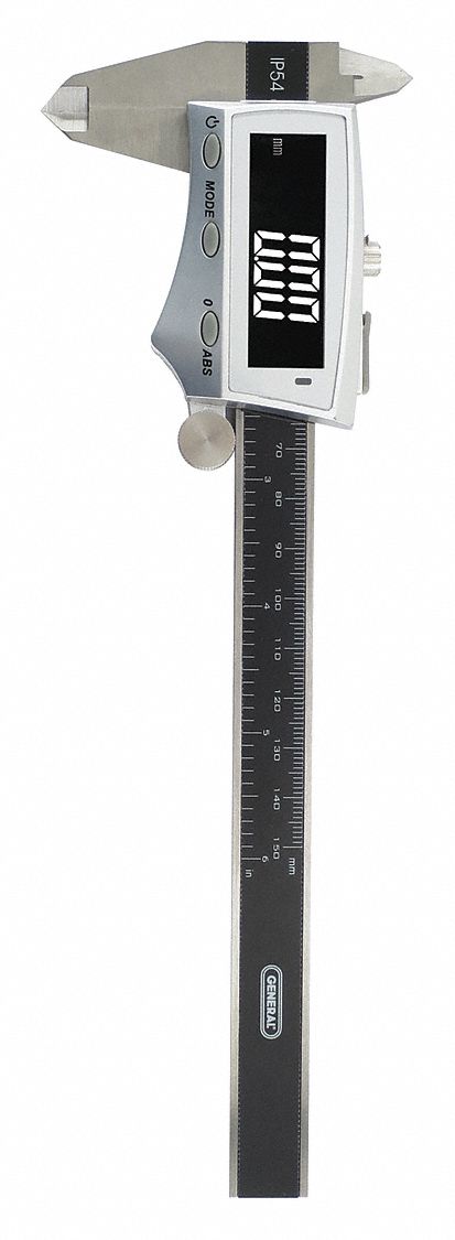 GENERAL TOOLS Fractional-Display Digital Caliper, Range 0 in to 6 in, 0 ...