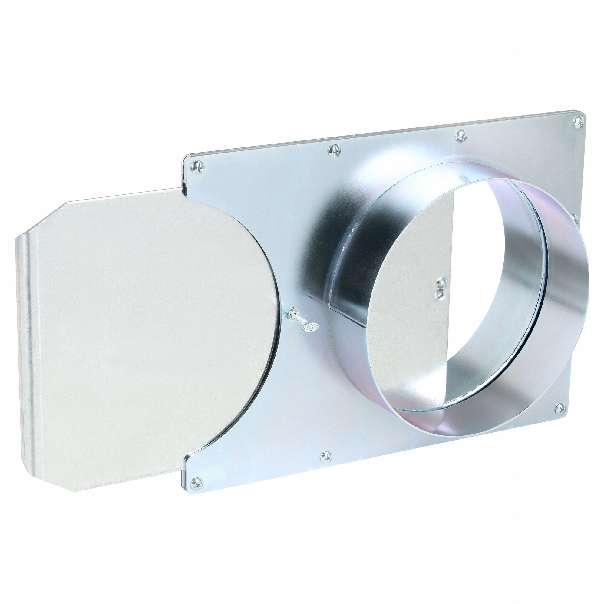 8 in Duct, Galvanized Steel Blade, Blast Gate - 54GZ11|BGG08C - Grainger