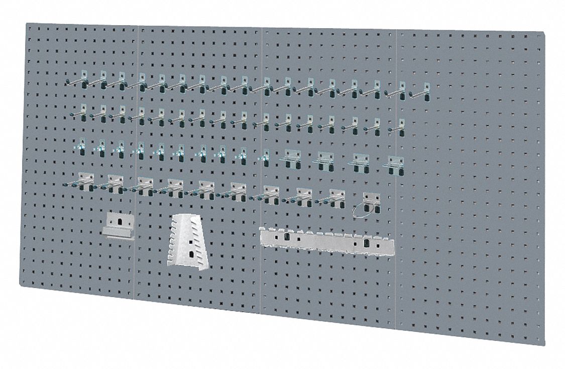 KENNEDY, Square, 3/8 in Peg Hole Size, Pegboard Panel Kit - 54HC09 ...