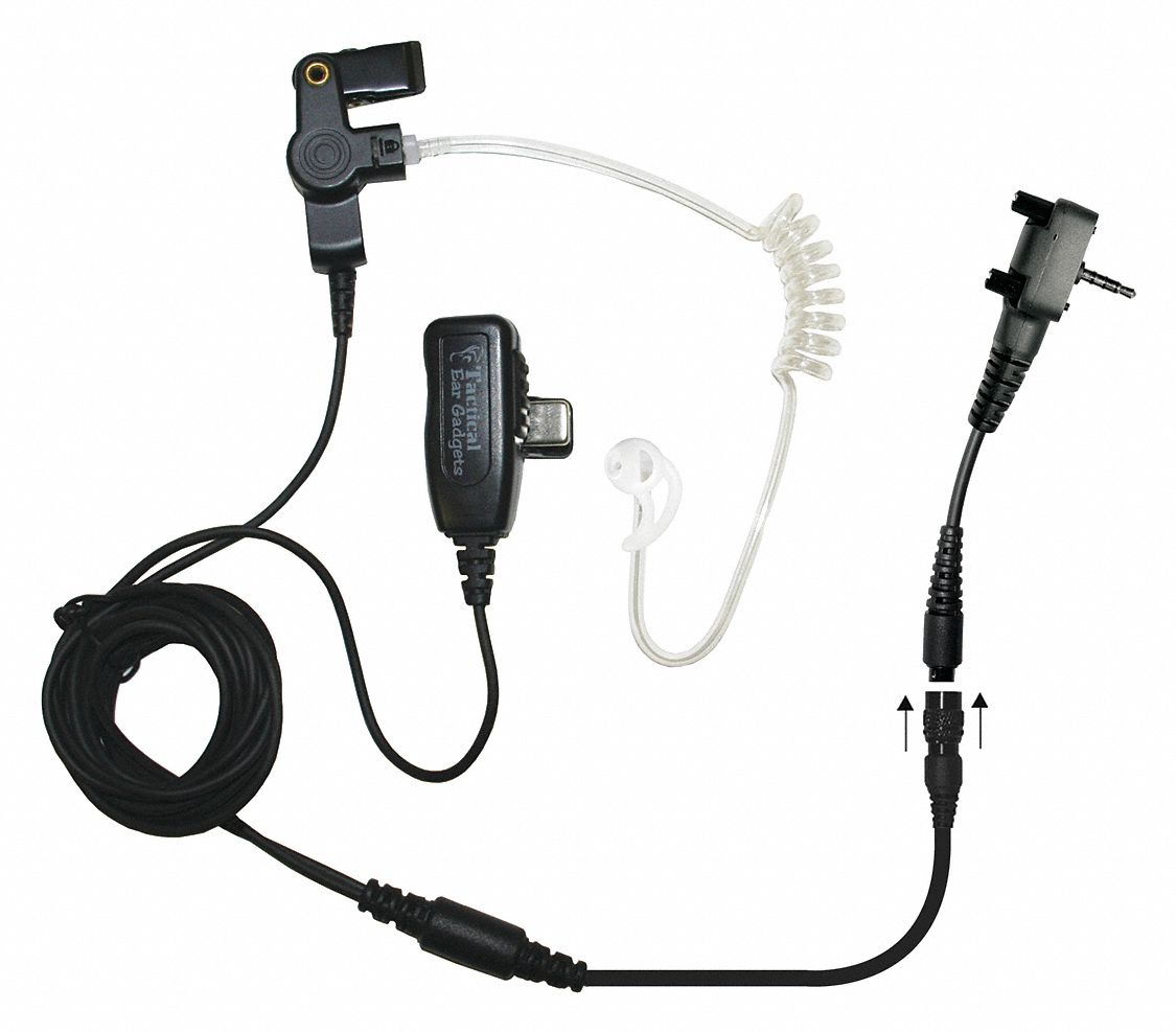 EARPHONE CONNECTION, Fits Vertex Std, Earbud, Surveillance Kit - 54HH75 ...