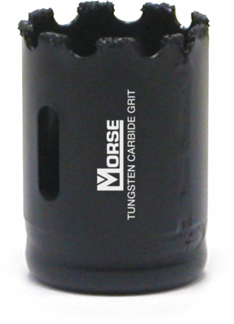 MORSE HOLE SAW, 1⅝ IN SAW DIAMETER, 1⅞ IN MAX CUTTING DEPTH, ⅝"-18 ...