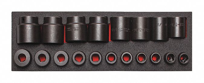PROTO, 1/2 in Drive Size, Small Set (0-50 pieces) Set Size, Impact ...