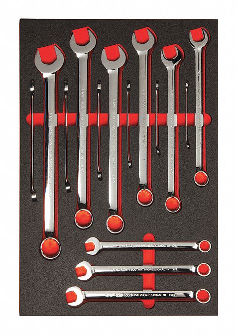 PROTO, Alloy Steel, Chrome, Combination Wrench Set - 54JG18|J1200F ...