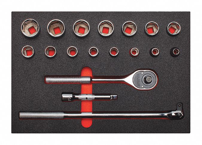 Proto Socket Wrench Set Socket Size Range 3 8 In To 1 1 4 In Drive