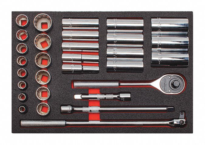 PROTO, 1/2 in Drive, 31 Piece, Socket Wrench Set - 54JG29|J54126K ...