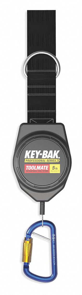 Retractable Tool Tether,ABS,Black - Grainger