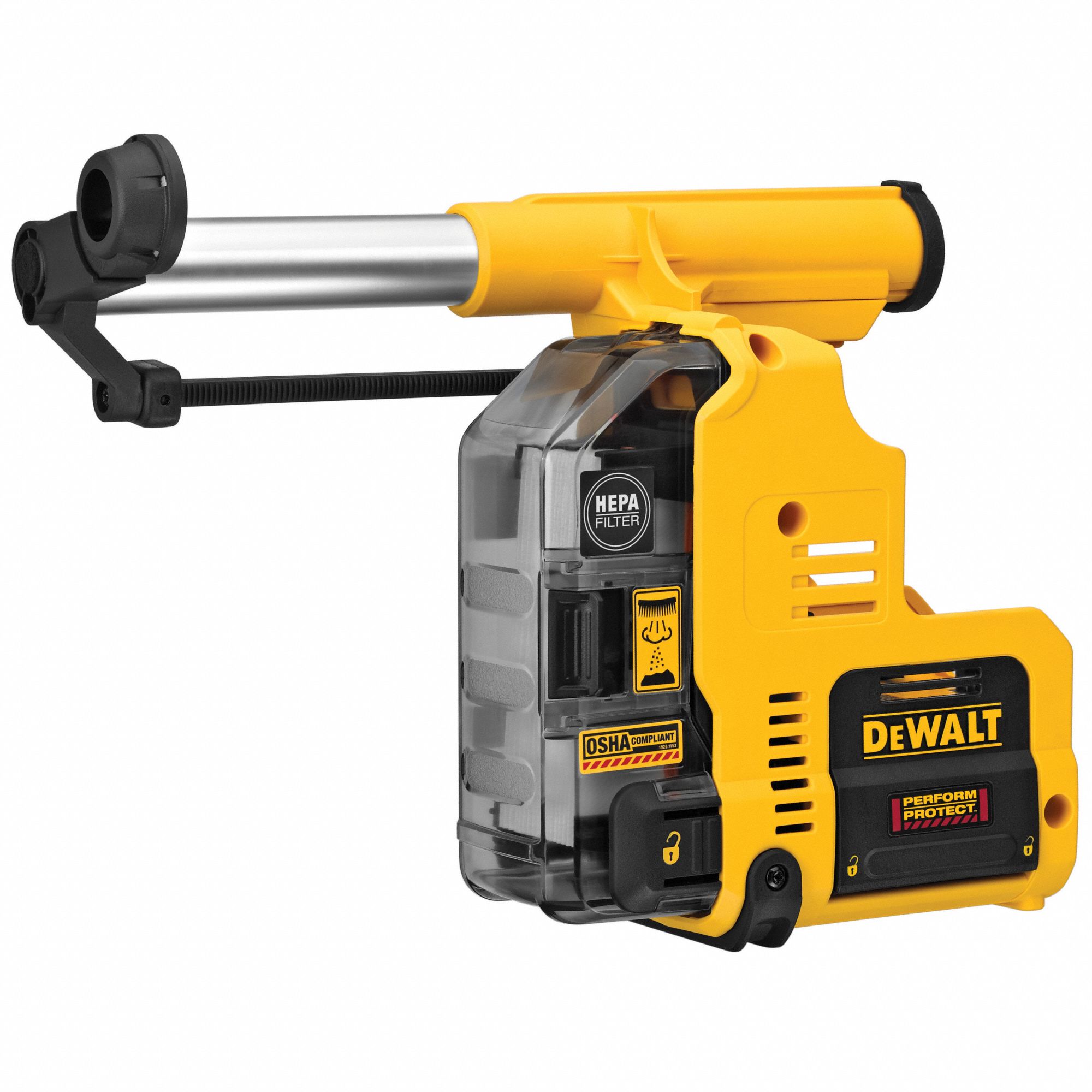 DEWALT On-Tool Dust Extractor: On-Tool, Self-Contained, 5/8 in Max. Dia ...