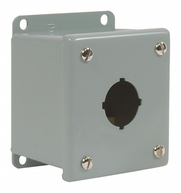 SIEMENS, 30mm, 1 Holes, Push Button Enclosure - 54JJ70|US2:P30EMS01P ...