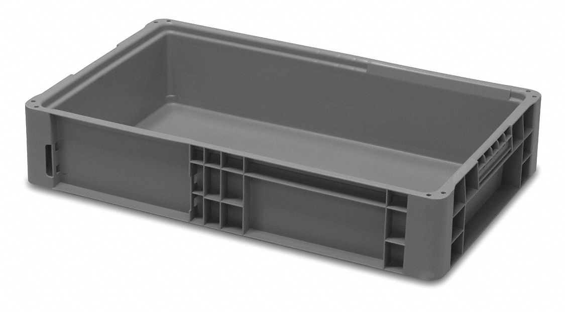 SSI SCHAEFER, 5.4 gal, 24 in x 15 in x 5 in, Straight Wall Container ...