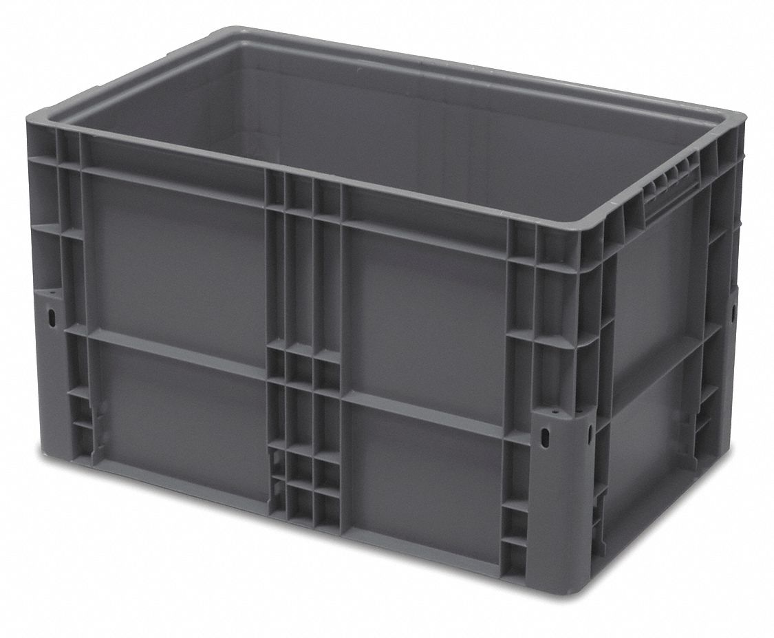 SSI SCHAEFER, 16.9 gal, 24 in x 15 in x 14 in, Straight Wall Container ...