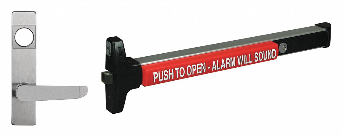 DETEX, 36 in Max Door Wd, Aluminum, Exit Device - 54PC52|V4008BN EB CD ...