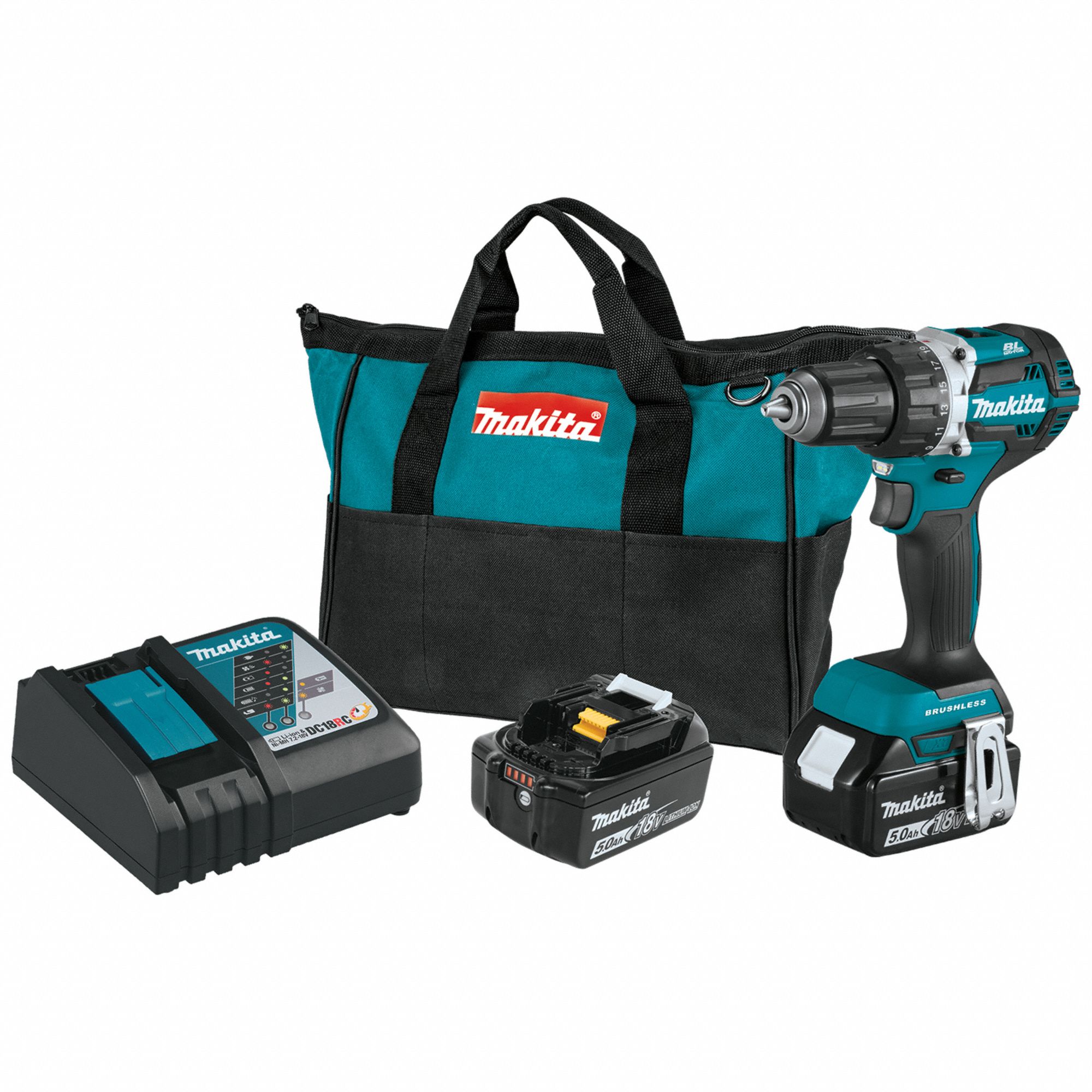 MAKITA, LXT®, Compact Premium, Drill Kit - 54PC59|XFD12T - Grainger