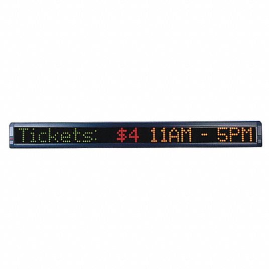 ALPHA SERIES, LED Message Display Sign - 54PK37|10141111 - Grainger