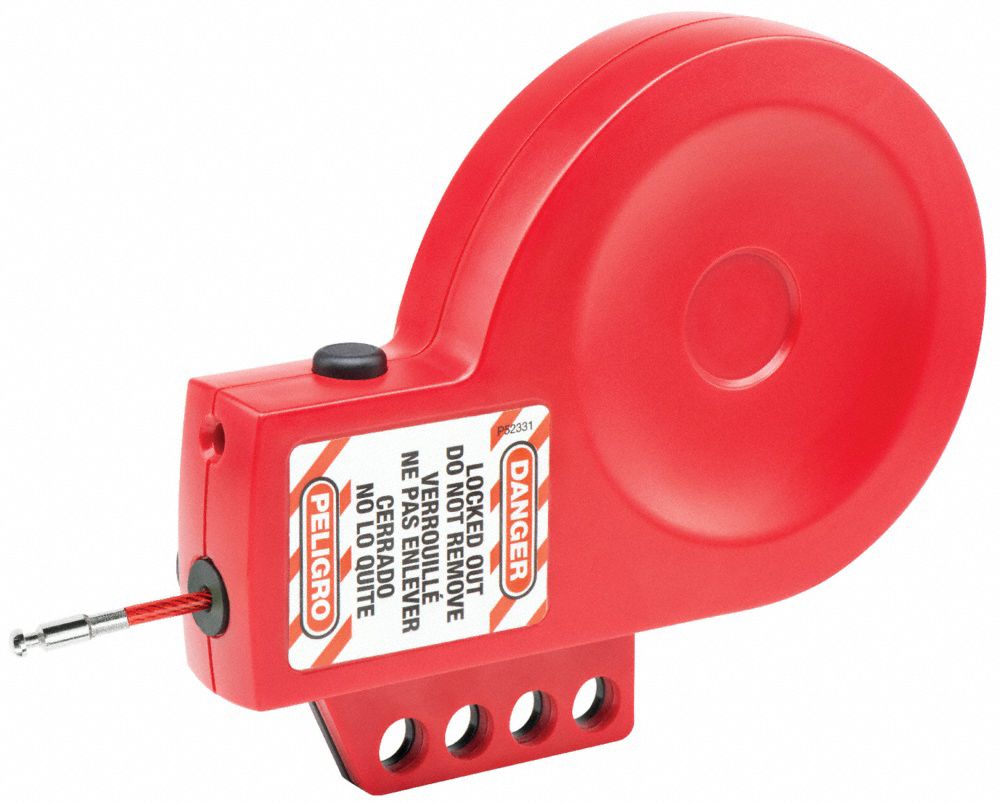 MASTER LOCK Cable Lockout, Thermoplastic Polyurethane, 9 ft ...