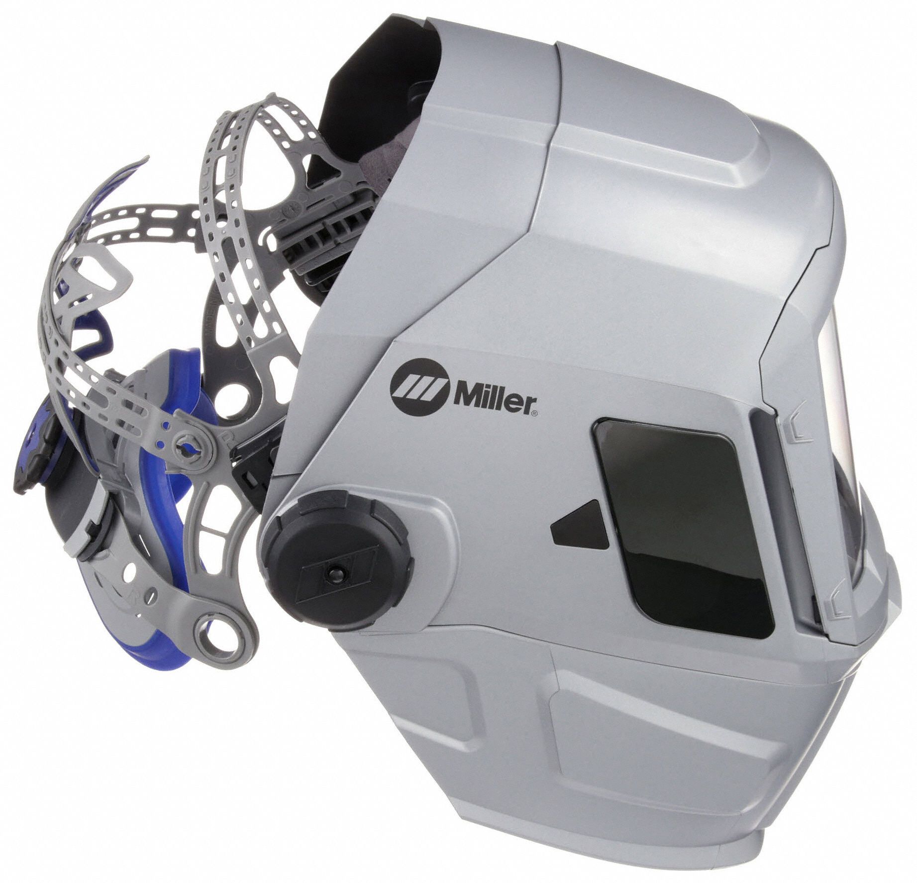 MILLER ELECTRIC Welding Helmet: Auto-Darkening, 4 Arc Sensors, Silver ...