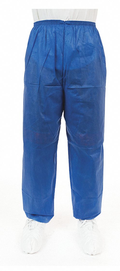 INTERNATIONAL ENVIROGUARD, Spunbond/Meltblown, Blue, Disposable Pants ...