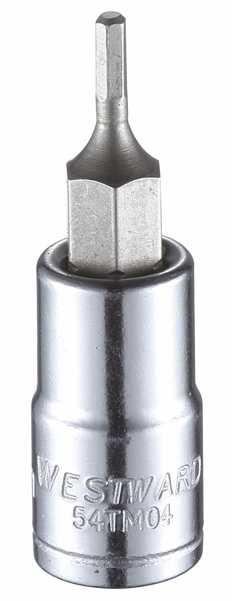 WESTWARD Socket Bit: 1/4 in Drive Size, Hex Tip, 2 mm Tip Size, 1 3/4 ...