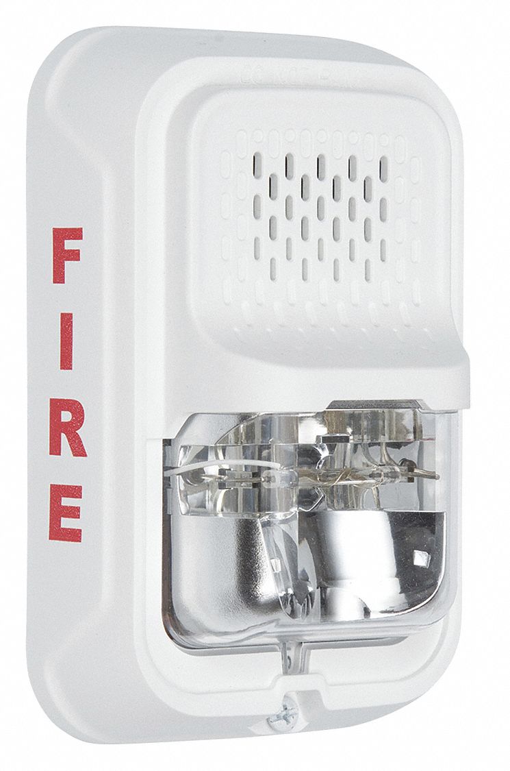 SYSTEM SENSOR, 12/24V, 5 19/32 in Overall Ht, Compact Horn Strobe ...