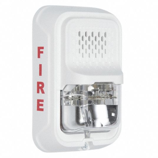 SYSTEM SENSOR, 12/24V, 5 19/32 in Overall Ht, Compact Horn Strobe ...