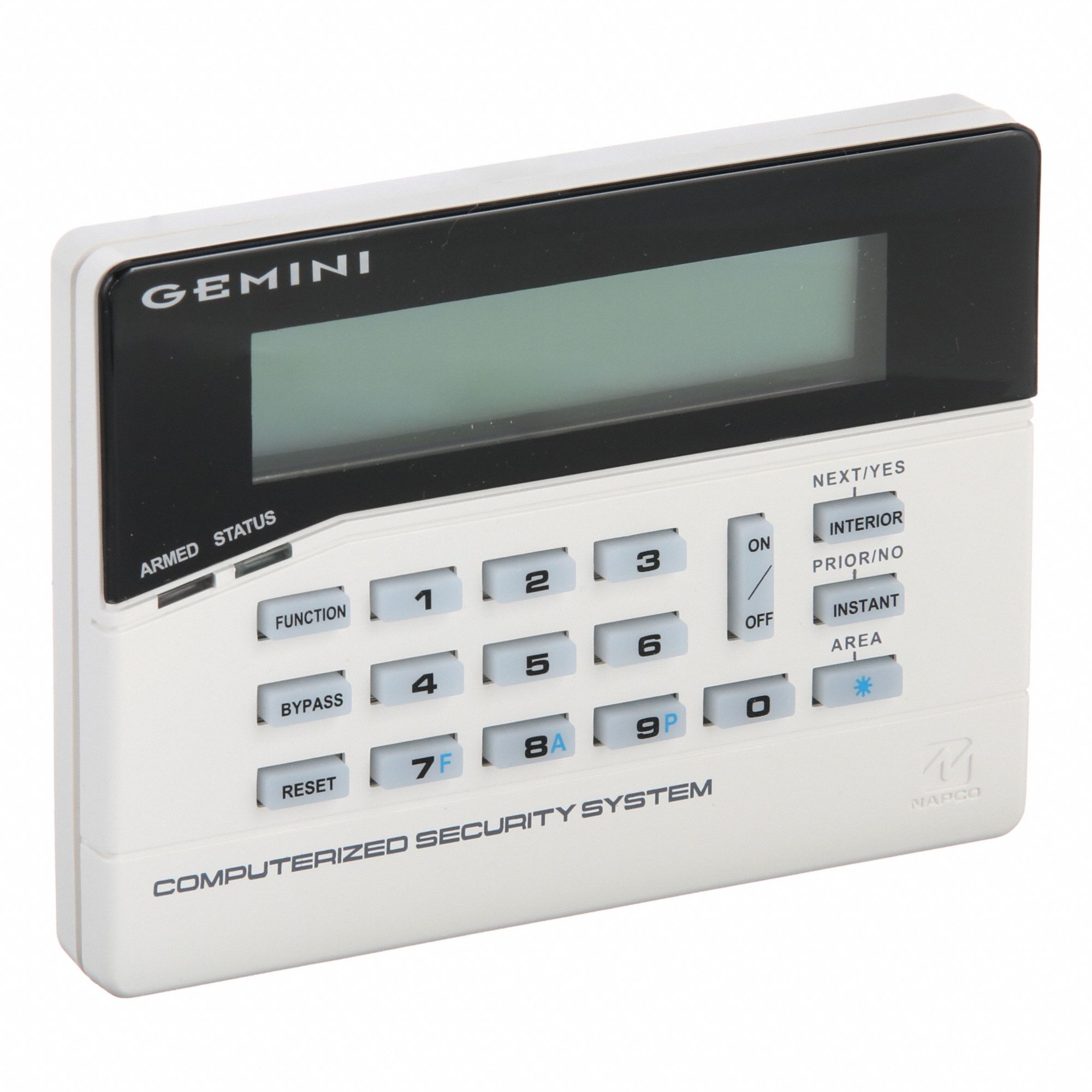NAPCO, 4 3/8 in Overall Ht, 1 1/8 in Overall Lg, Intrusion Keypad ...