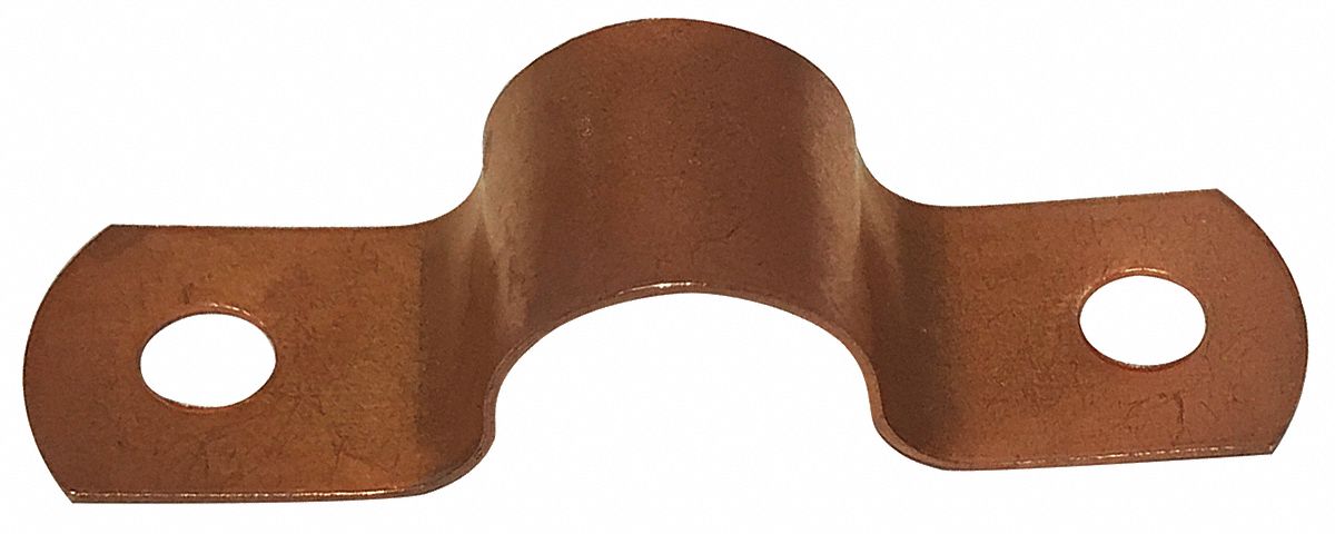 Copper-Plated Steel, For 3/8 in Pipe, Pipe Strap - 54TU25|CC-38PS ...