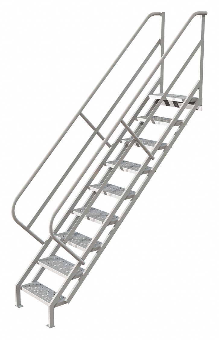 TRI-ARC, 10.3 ft Overall Ht, Steel, Portable Stairs - 420R81|WISS109246 ...