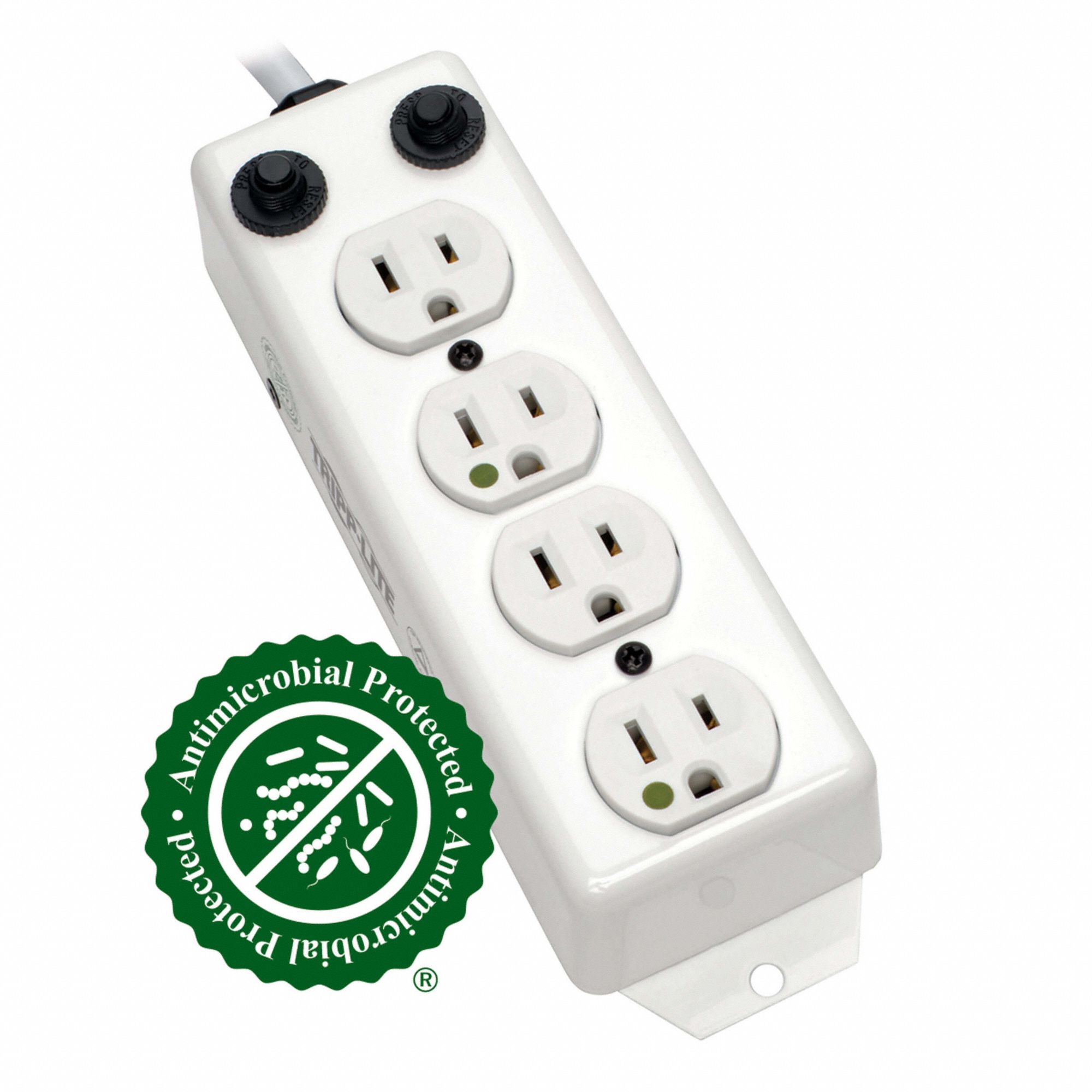 TRIPP LITE Outlet Strip: 4 Outlets, 7 ft Cord Lg, 15 A Max. Amps ...